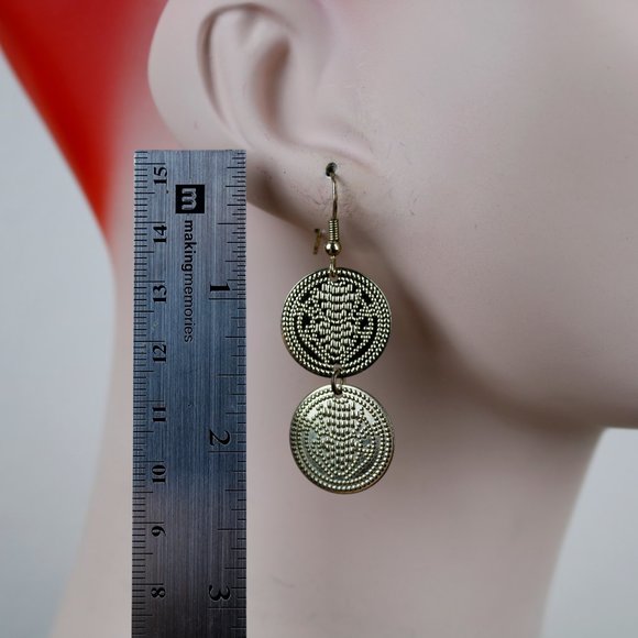 Gold Tone Dangle Earrings | Jewelry | Gold Tone Coin Dangle Earrings ...